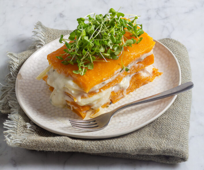 Butternut squash terrine with rosemary béchamel - Edible Ottawa